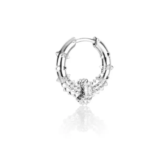 KASUN LONDON Hoop Earring - Silver