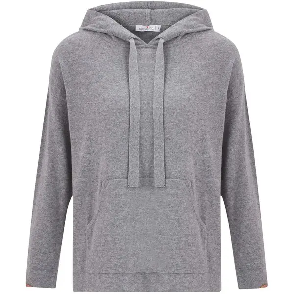 PERALUNA Cashmere Blend Knit Hoodie Pullover