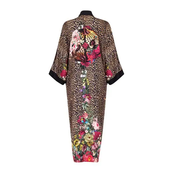Henelle Wild Duster Robe - Gold/black/brown