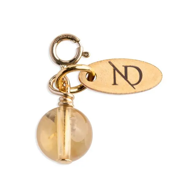 N'DAMUS LONDON Citrine Gemstone And Gold Charm - Gold/yellow