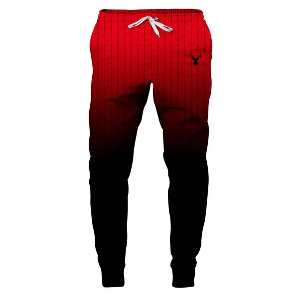 ALOHA FROM DEER Black / Red Crimson Night Sweatpants