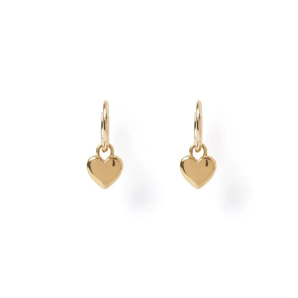 ARMS OF EVE Treasure Heart Charm Earrings - Gold