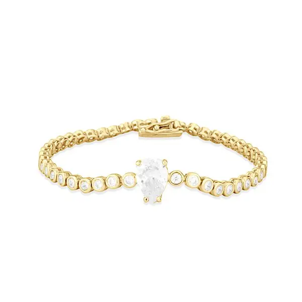 SHYMI Tennis Bracelet With Pear Stone - Gold
