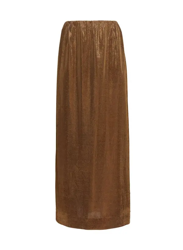 HELENE GALWAS Lamé Knit Heda Maxi Skirt