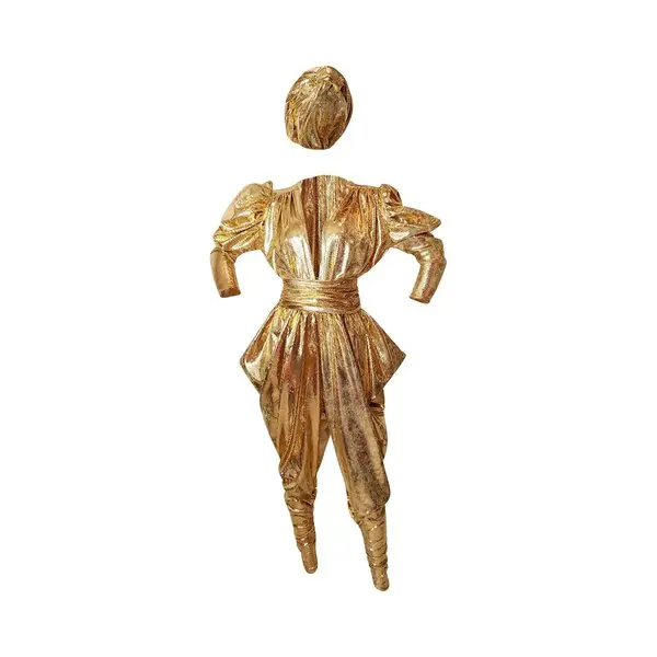 JULIA CLANCEY Snakeskin Jumpsuit Set - Gold