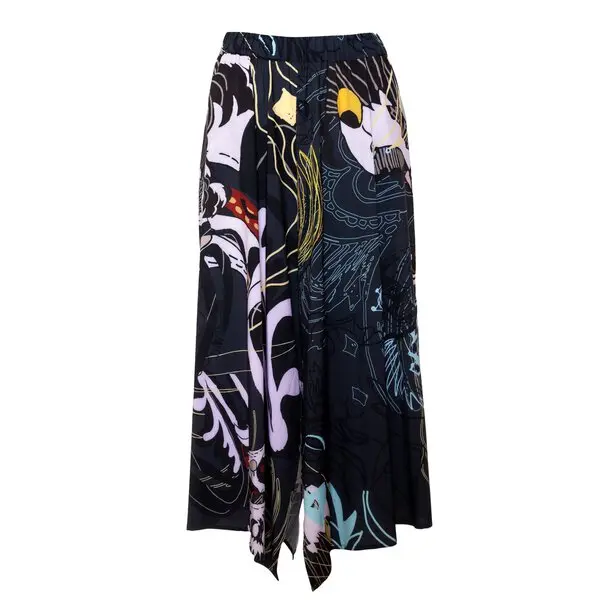 ARTISTA Bath Printed Culottes - Black