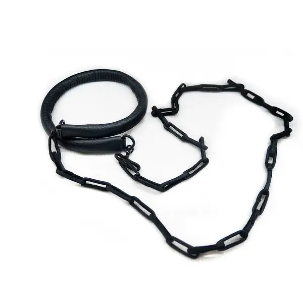 WAIWAI Choker With Leather Chain - Black