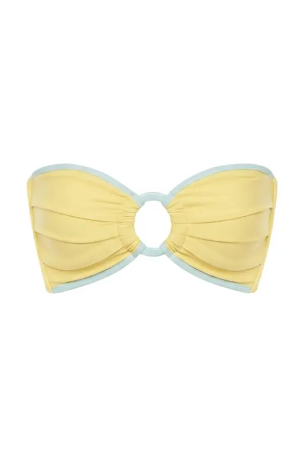 MONTCE Sunshine Binded Tori Bandeau Bikini Top - Yellow