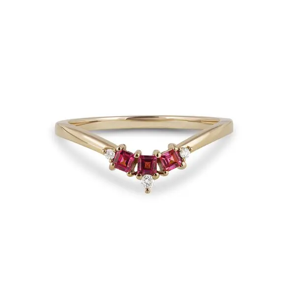 ZOHREH 9k Gold Rhodolite Garnet And Diamond Ring - Red/pink