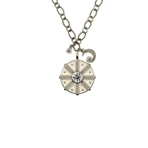 VICSTONENYC FINE JEWELRY Compasses Charms Necklace - Silver