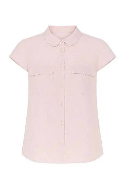 CONQUISTA Short Sleeve Poplin Blouse