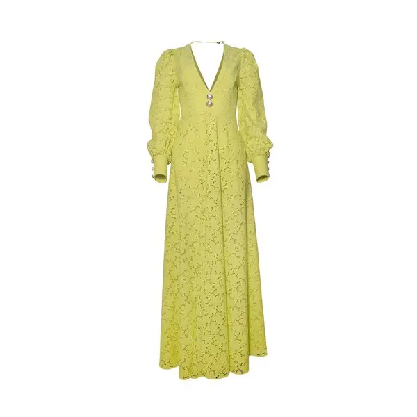 ADIBA Eyelet Maxi Dress - Green