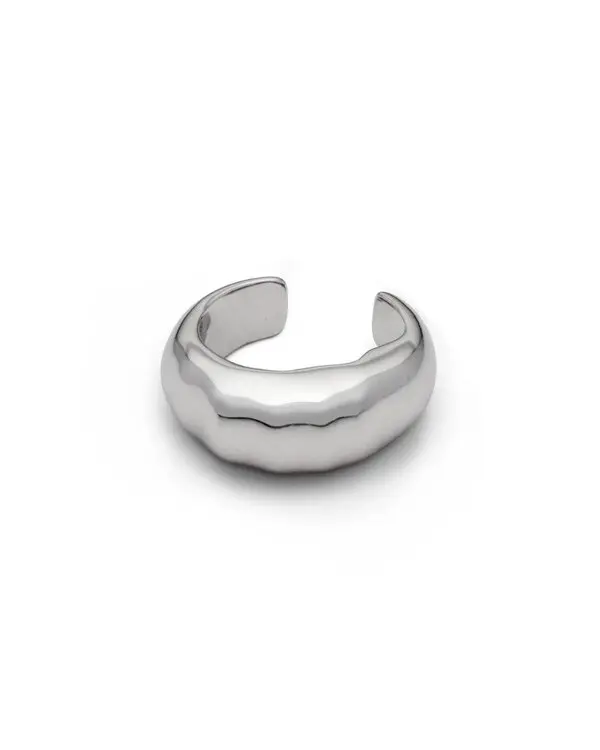 CRYSTALS AND CO Chunky Ear Cuff Single - Silver