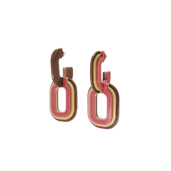 GISSA BICALHO Elos Layer Acrylic Earrings - Yellow