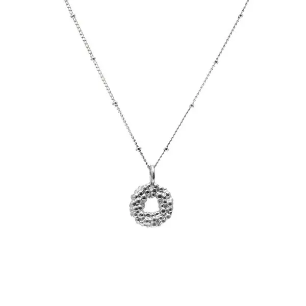 DAINTY LONDON Mini Barnacle Pendant Necklace - Silver
