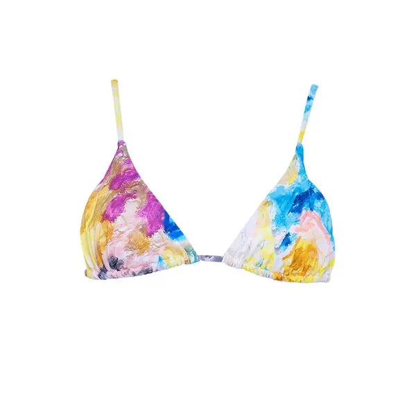AULALA PARIS X Fuchsia Art Helio Triangle Bikini Top - Pink