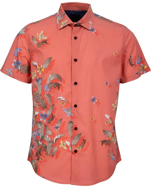 LORDS OF HARLECH George Summertime Shirt Melon - Pink