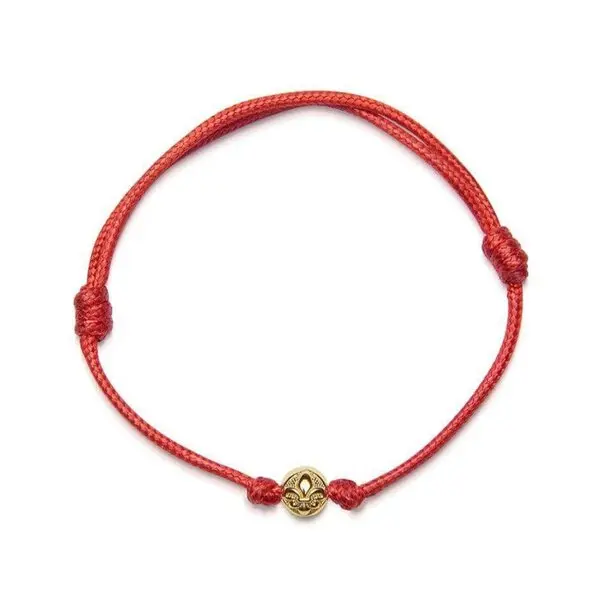 NIALAYA JEWELRY String Bracelet With Gold - Red