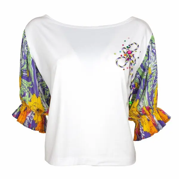 LALIPOP DESIGN Blouse With Pleated Sleeves And Embroidery