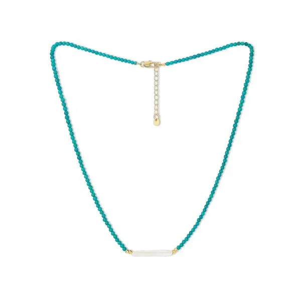 PEARLS OF THE ORIENT ONLINE Nova Fine Turquoise And Cultured Pearl Necklace - Blue