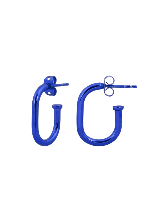 LAVANI JEWELS Saito Hoop Earrings - Blue