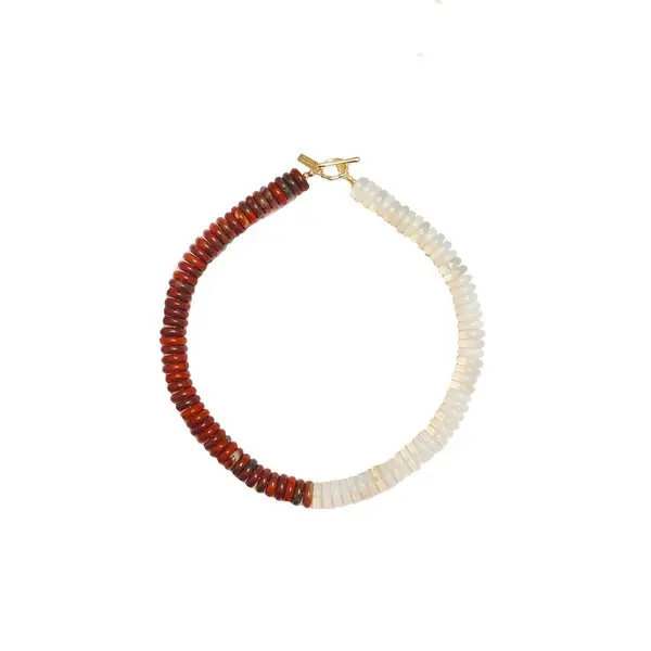 ADRIANA PAPPAS DESIGNS Gemstone Necklace - White/brown