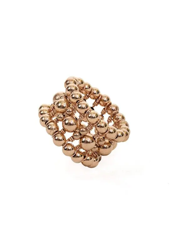 PAS DE MARQUE Beaded Ring - Rose Gold
