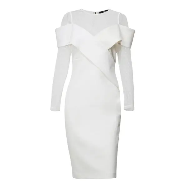 SMART AND JOY Bobycon Bardot Dress