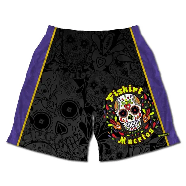 FISHIRT Activewear Knee-length Sports Shorts - Black