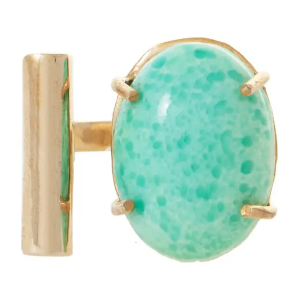 CASTLECLIFF Orbit Cocktail Ring - Gold/green