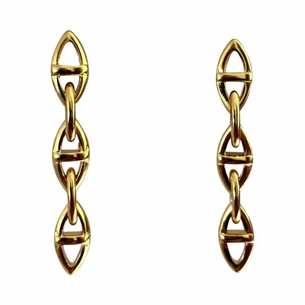 IN CAUDA VENENUM Isis Chain Earrings - Gold