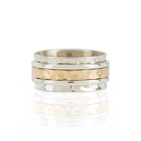 CHARLOTTE'S WEB JEWELLERY Karma Fortune Spinning Ring - Orange/silver
