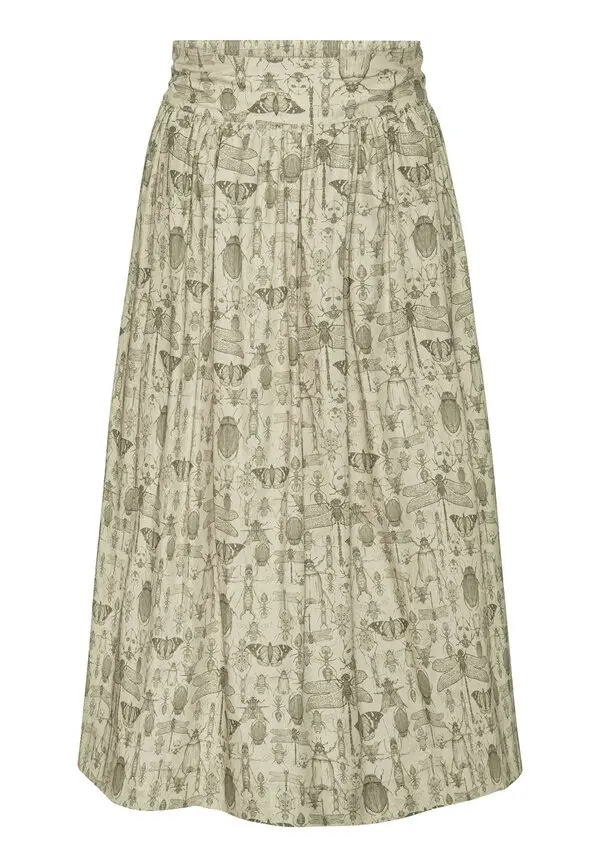 GROBUND Mette Maxi Skirt With Graphic Insect Print