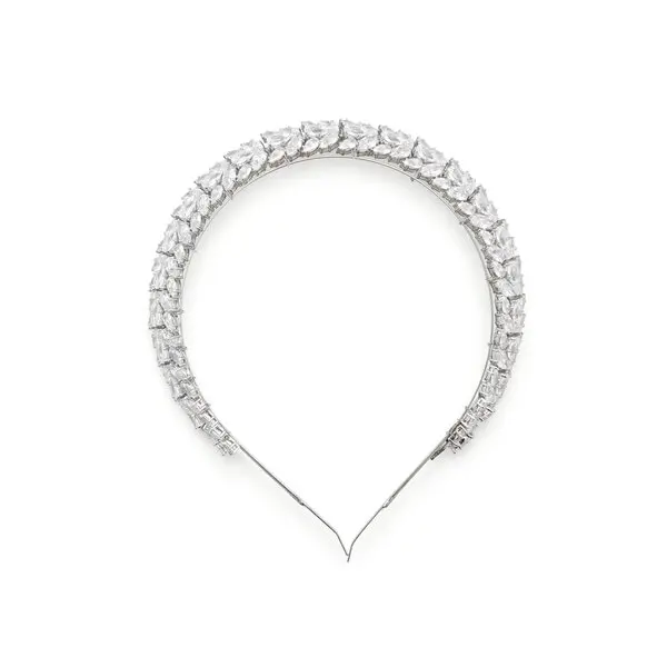 STEPHANIE BROWNE AUSTRALIA Loren Diademe Headband - Silver