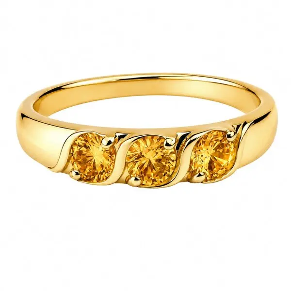 BELINDA JEWELZ Citrine Gemstone Ring - Orange