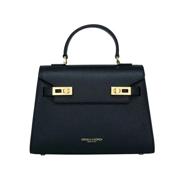 ORNELLA GORZA Top Handle Bag - Black