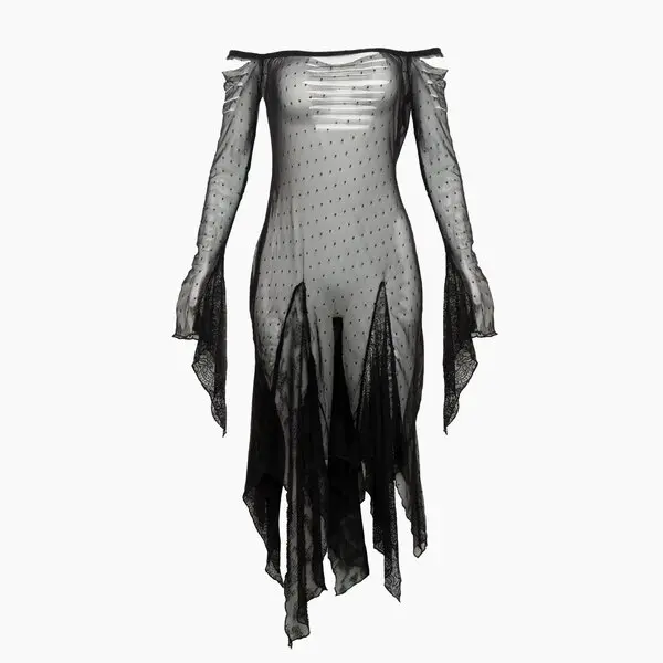 PALOMA LIRA Vampiress Mesh Dress - Black