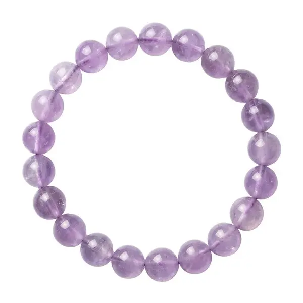 SEREE Billie Jade Stone Beaded Bracelet - Purple