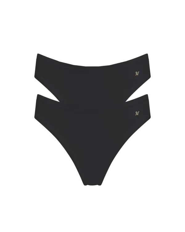 NUDEA Organic Cotton Mini Brief 2-pack - Black