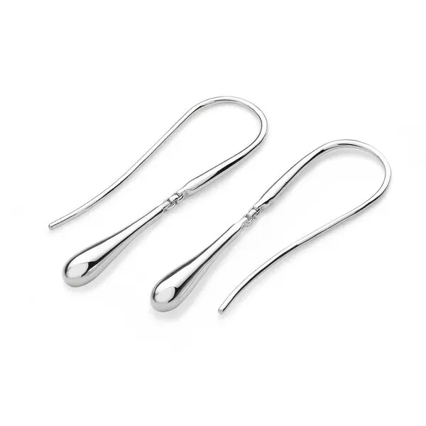 LUCY QUARTERMAINE Solid Sterling Single Drop Earrings - Silver