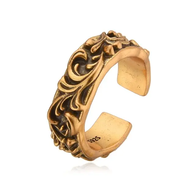 ALTAR™ ORNAMENTS CO. Aeterna Sterling Silver Ring - Gold/black