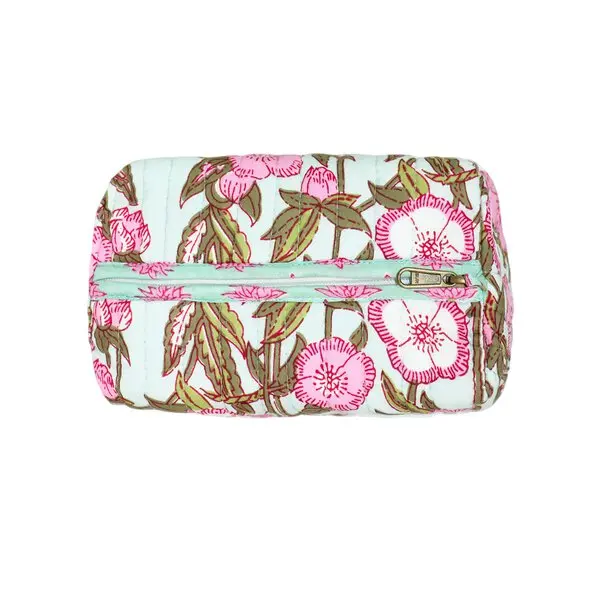 INARA Wild Rose Small Cotton Wash Bag - Pink