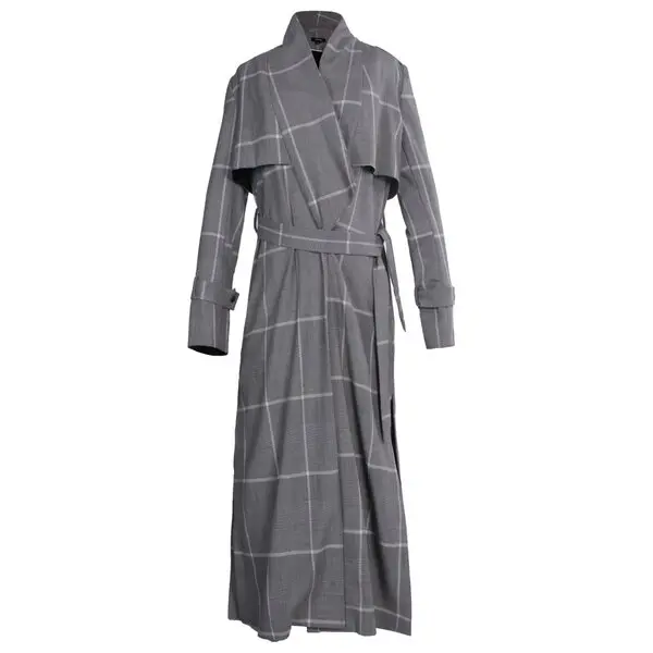 SMART AND JOY Tartan Long Coat
