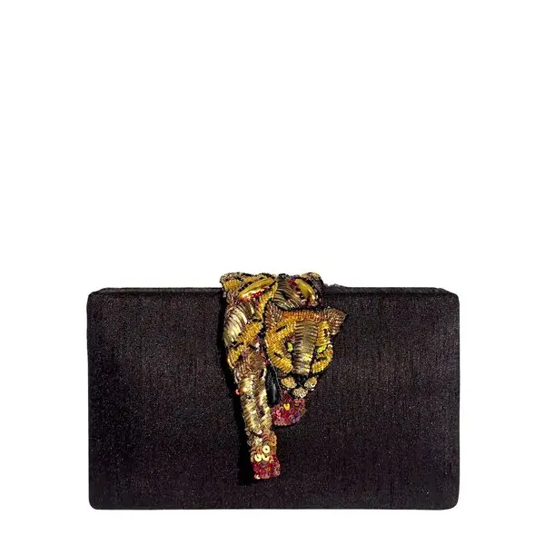 SIMITRI Onyx Raaka Clutch - Black/gold