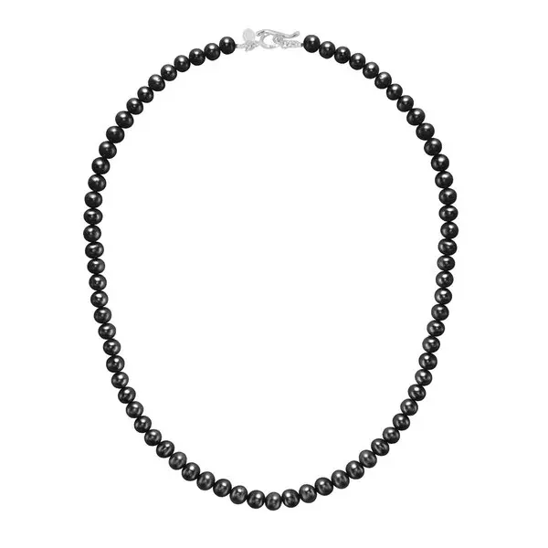 DOWER & HALL Medium Freshwater Pearl Necklace - Black