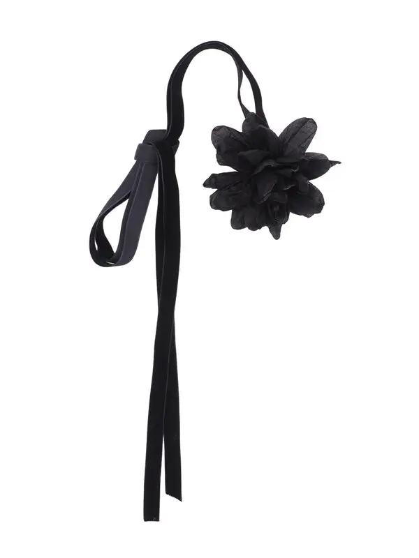 SITA NEVADO Hortensia Flower Choker - Black