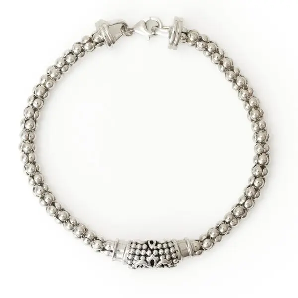 BELINDA JEWELZ Fleur De Lis Bracelet - Silver