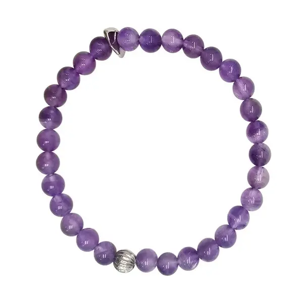 FARRA Amethyst Gemstone Bracelet - Purple