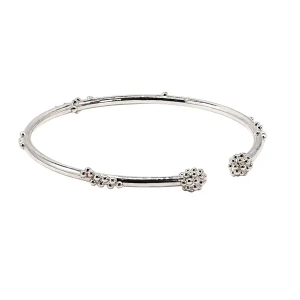 DAINTY LONDON Barnacle Cuff Bangle - Silver