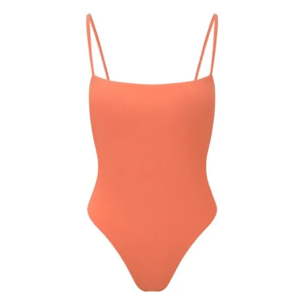 BLAKE SWIMWEAR Square Neck One-piece Swimsuit - Orange